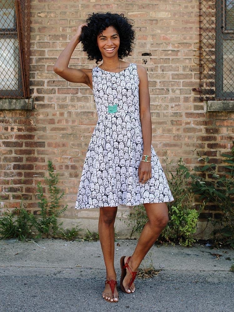 Vignette Faces Dress | PURA VIDA WORLDLY ART!